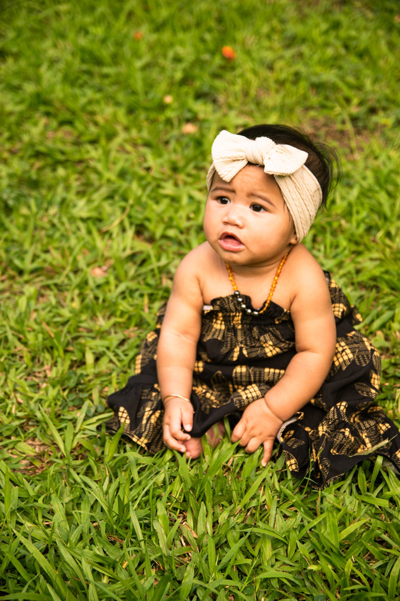 Keiki Pomai'ka'i Dress | Palaka Fern Black – LexBreezy Hawaii
